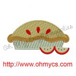 Apple Pie Embroidery Design