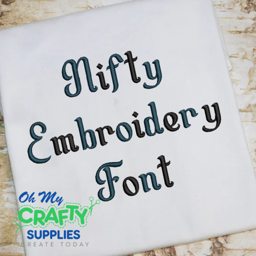 Nifty Embroidery Font (BX Included) (FM)