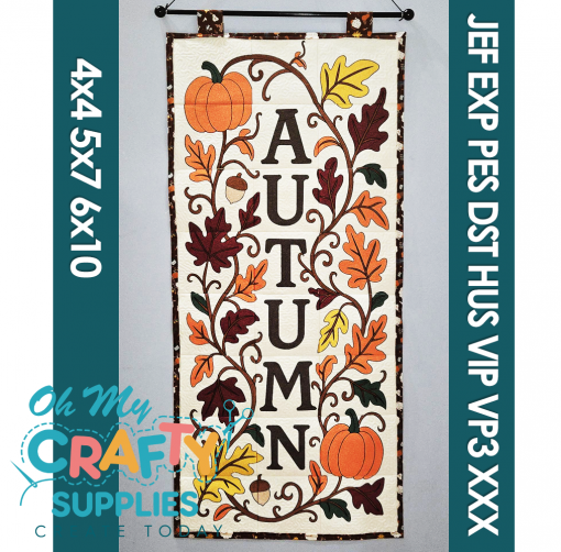 Autumn Wall Hanger Embroidery Design