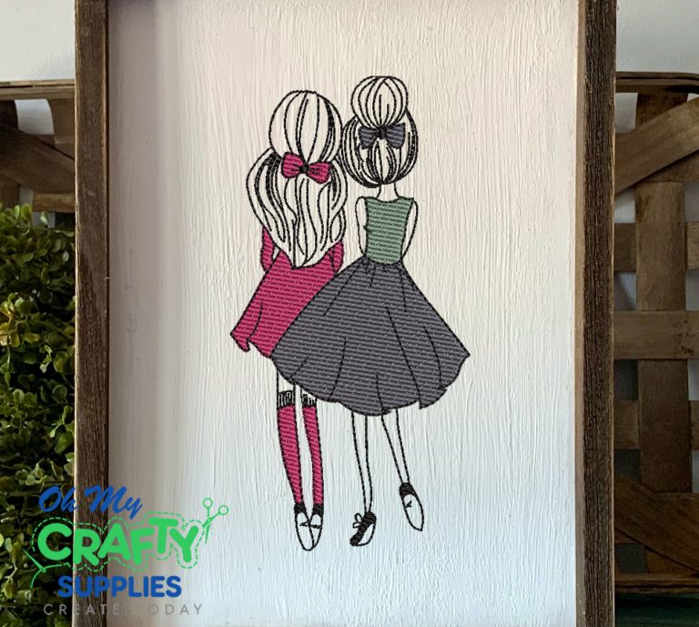 Besties Embroidery Design for Machine Use