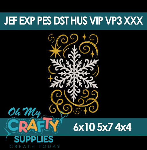 Snow Swirl Magic Embroidery Design