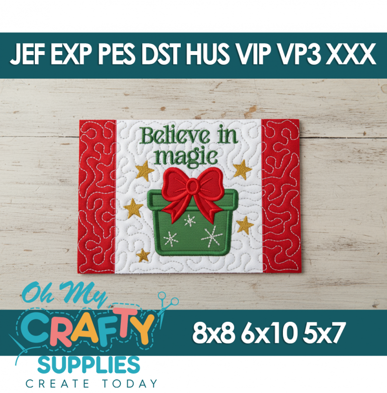 ITH Believe in Magic Mug Rug Embroidery Design