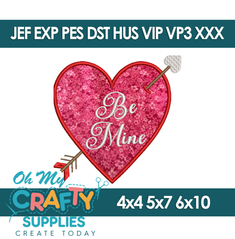 Be Mine Heart 26 Embroidery Design