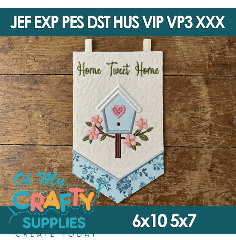 ITH Home Tweet Home Embroidery Design