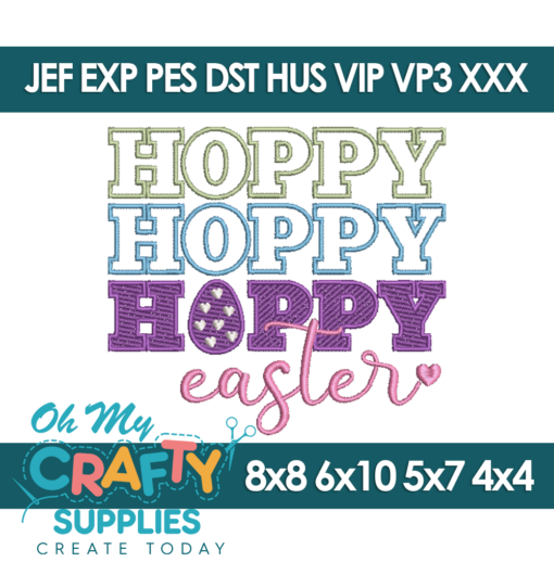 Hoppy Easter Embroidery Design for Machines