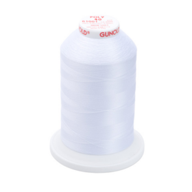 61001 - Bright White Polyester Embroidery Thread - 40 Wt. 5,500 yd. Cone